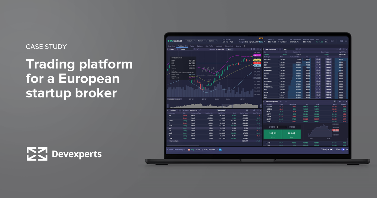 Trading Platform for a European Startup Broker - Devexperts