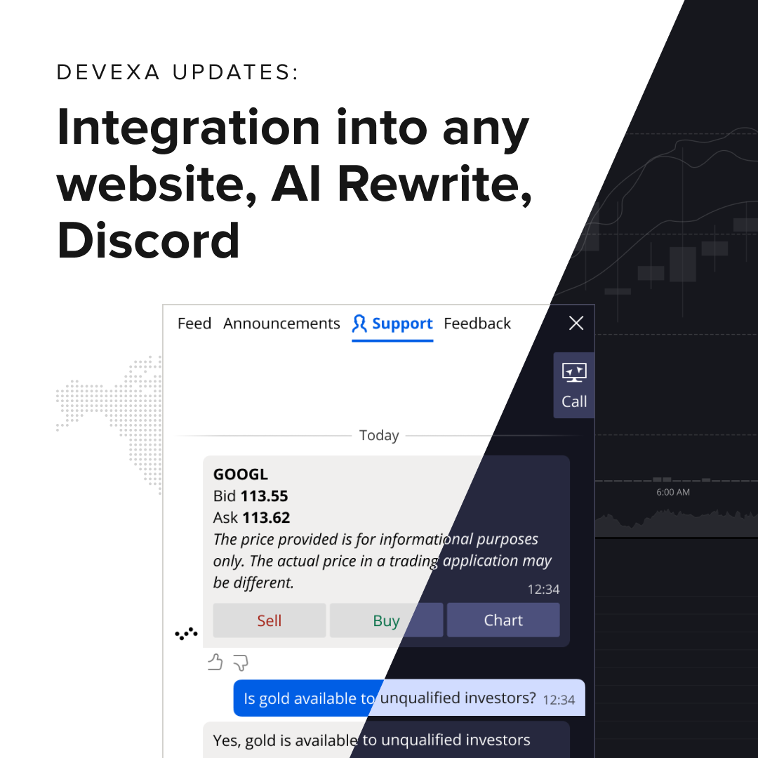 Devexa Updates: Integration into Any Website, AI Rewrite, Discord ...