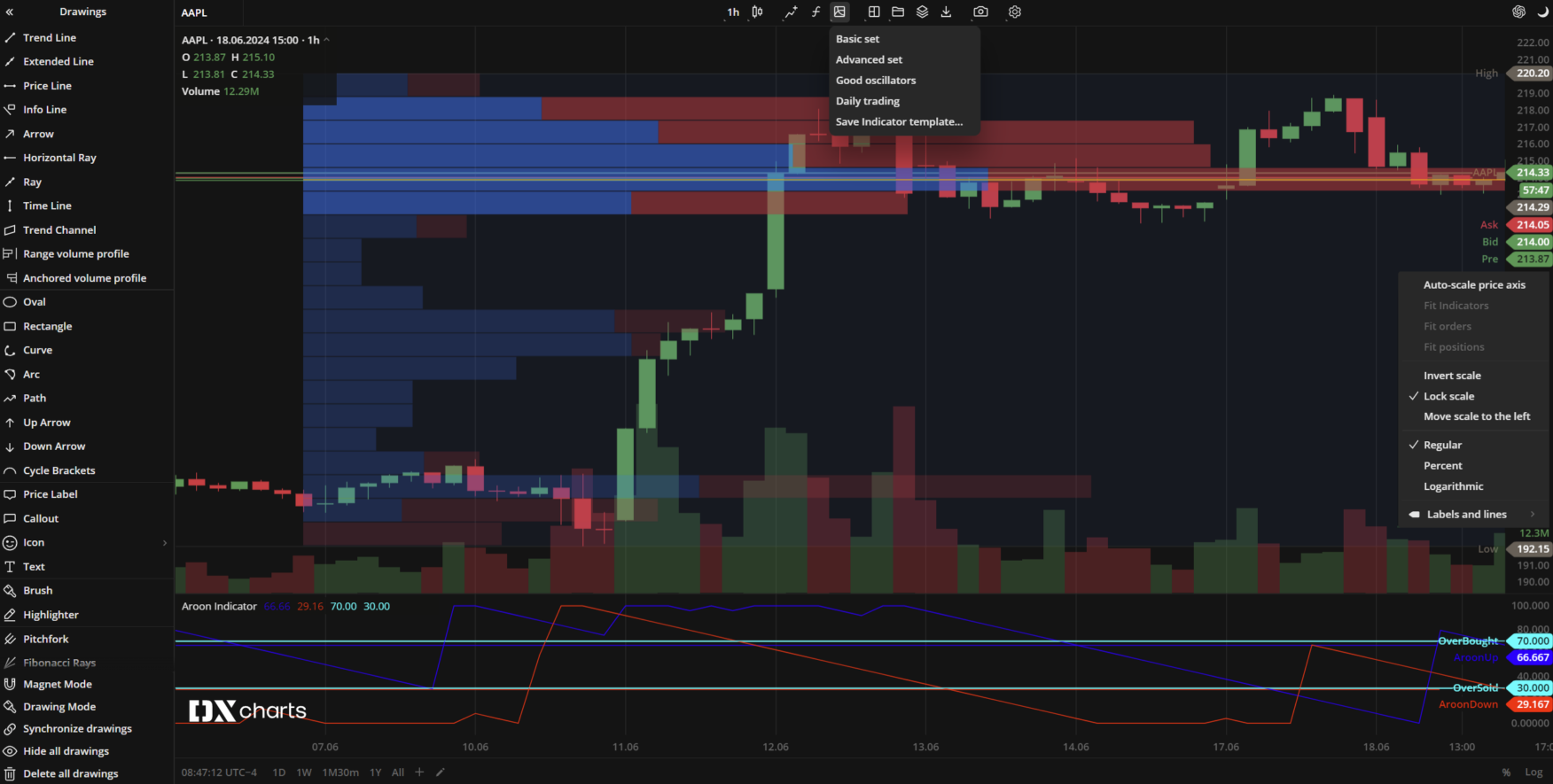 DXcharts Tools: Price Axis and Indicator Templates - Devexperts Blog